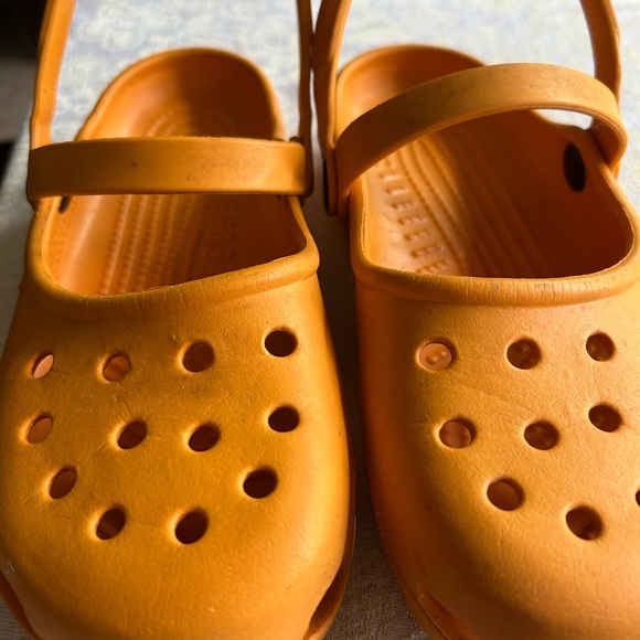 CROCS | Shoes | Crocs Orange Slipon Sandals | Poshmark